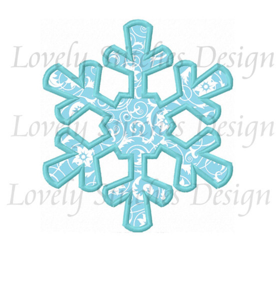 Snowflake Applique Machine Embroidery Design NO:0472 - Etsy