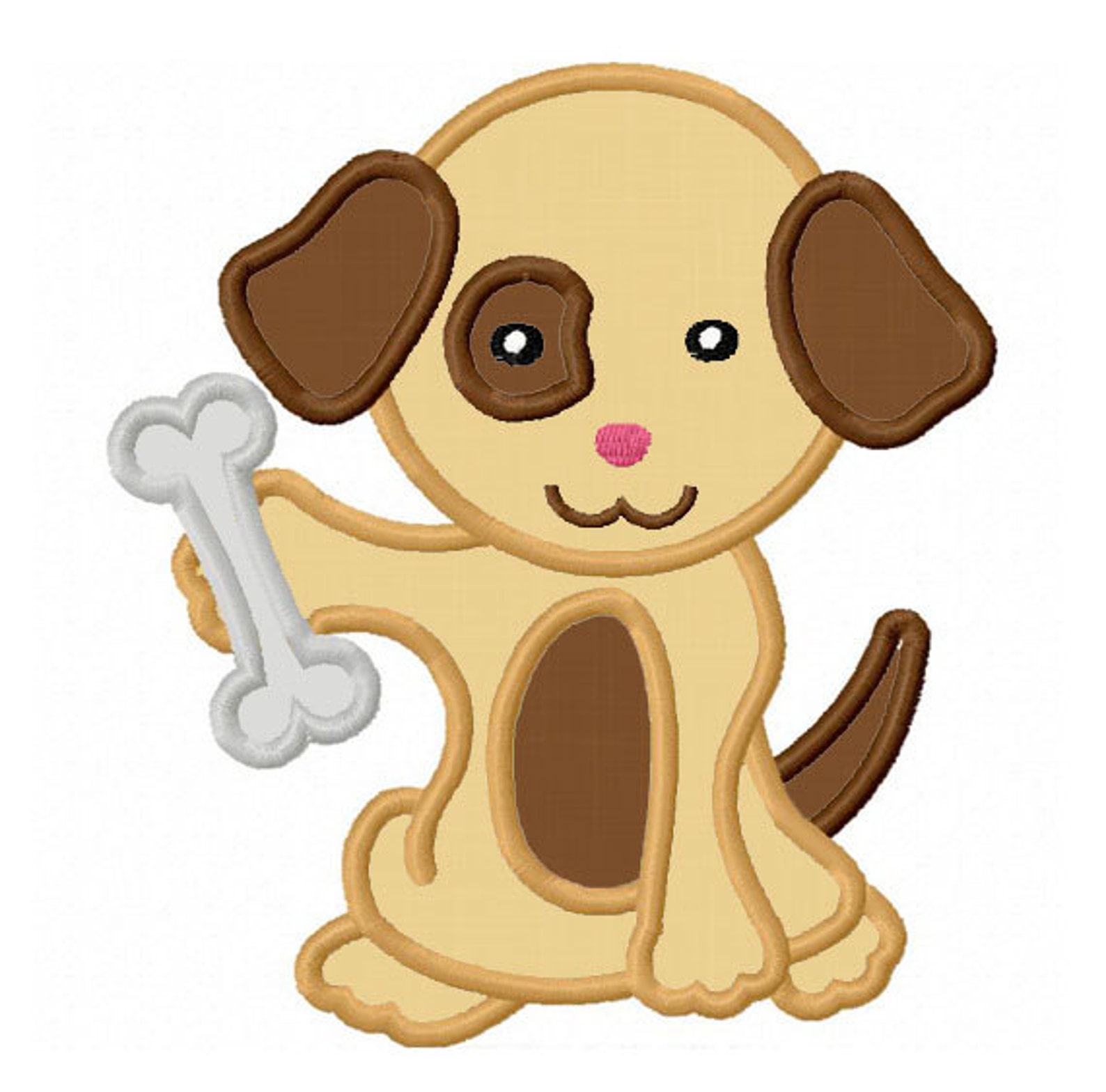 Puppy Applique Machine Embroidery Design NO189 - Etsy