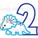 Dinosaur Number 2 Applique Machine Embroidery Design NO:0491 - Etsy