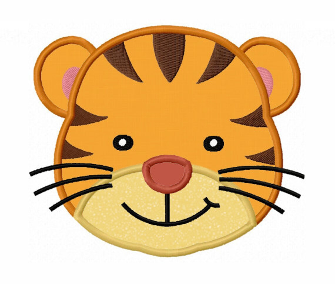 Tiger Face Applique Machine Embroidery Design NO:0054 - Etsy
