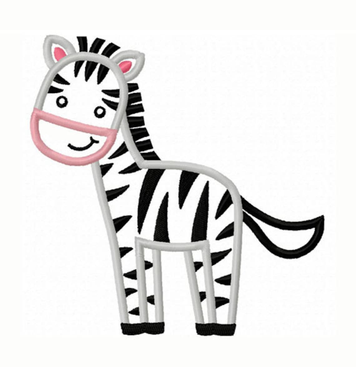 Zebra Applique Machine Embroidery Design NO:0069 - Etsy