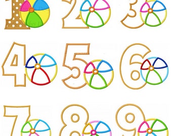 Beach Ball Summer Machine Embroidery Applique - Etsy