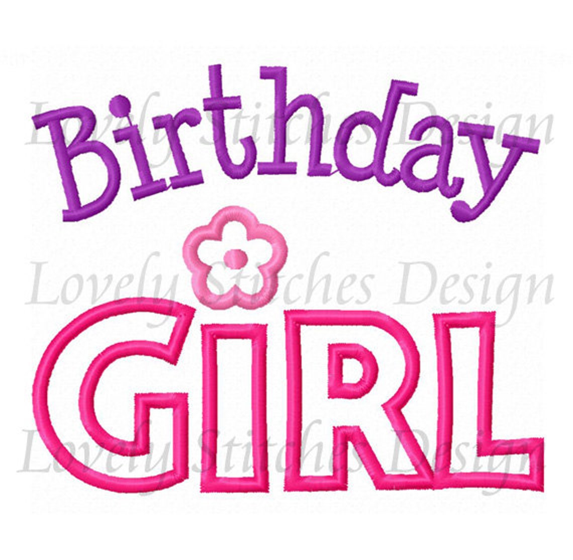 Birthday Girl Appliquebirthday Embroiderymachine Embroidery | Etsy