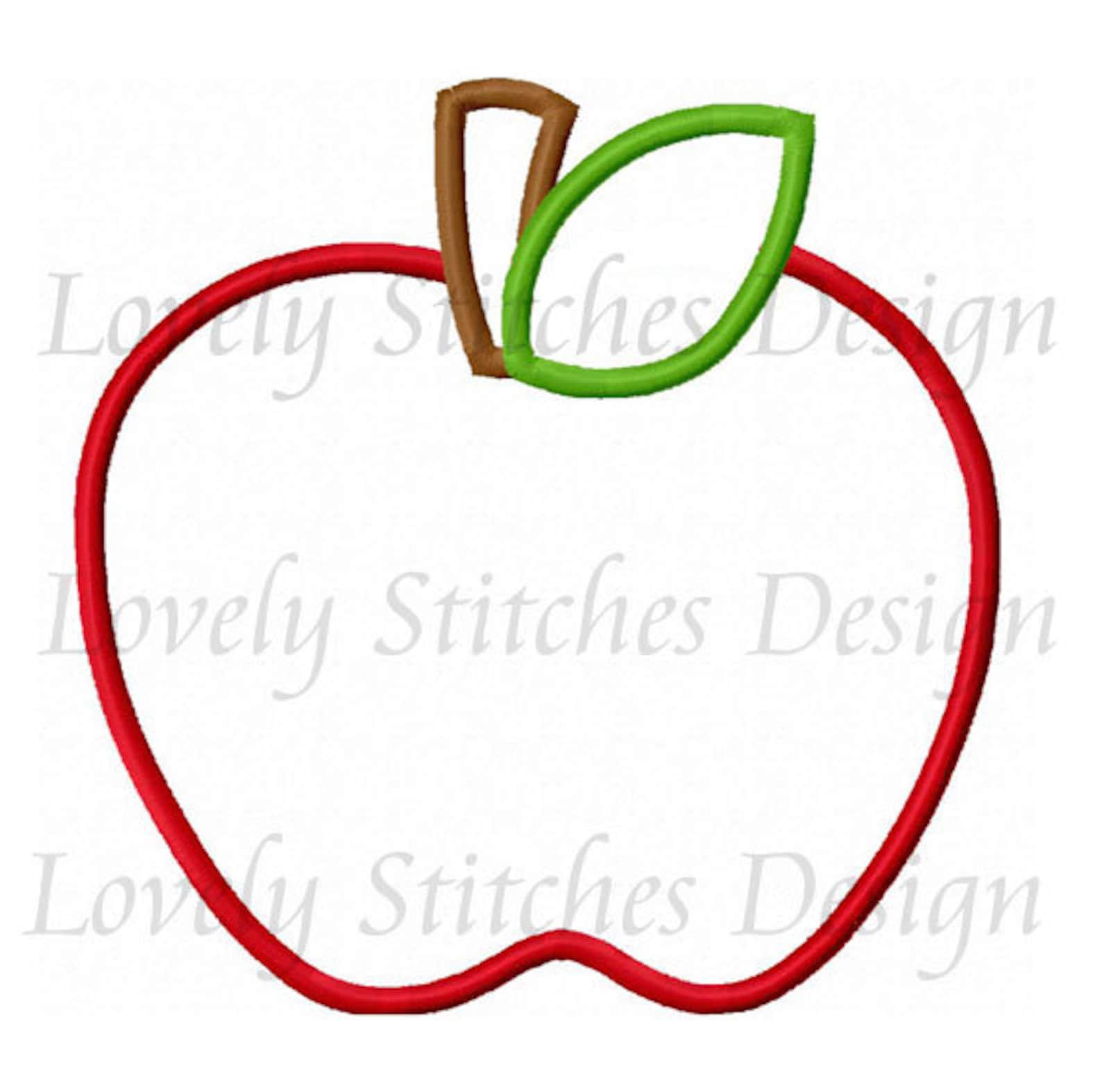 Apple Applique Machine Embroidery Design NO:0227 - Etsy