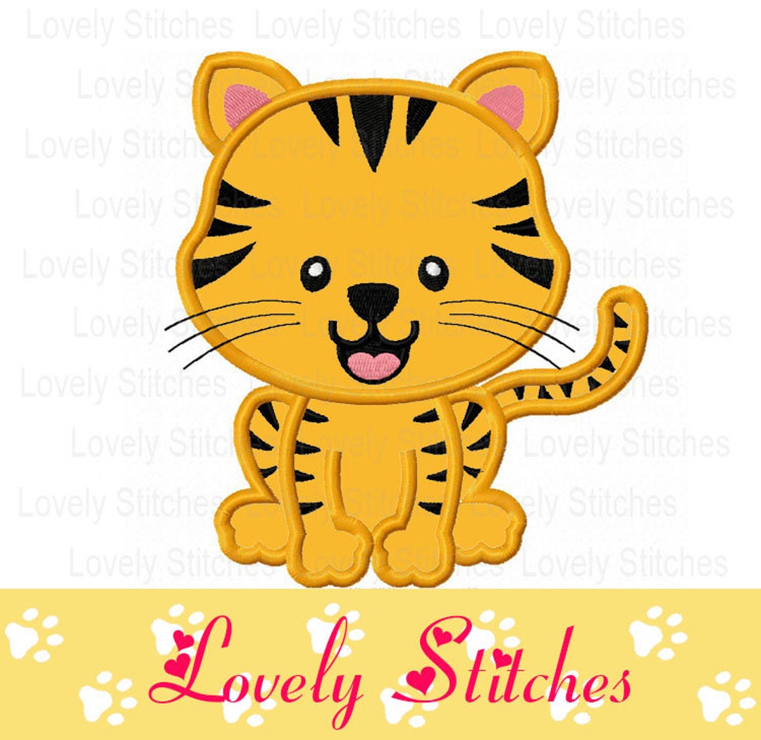 Tiger Applique Machine Embroidery Design NO:0673 - Etsy