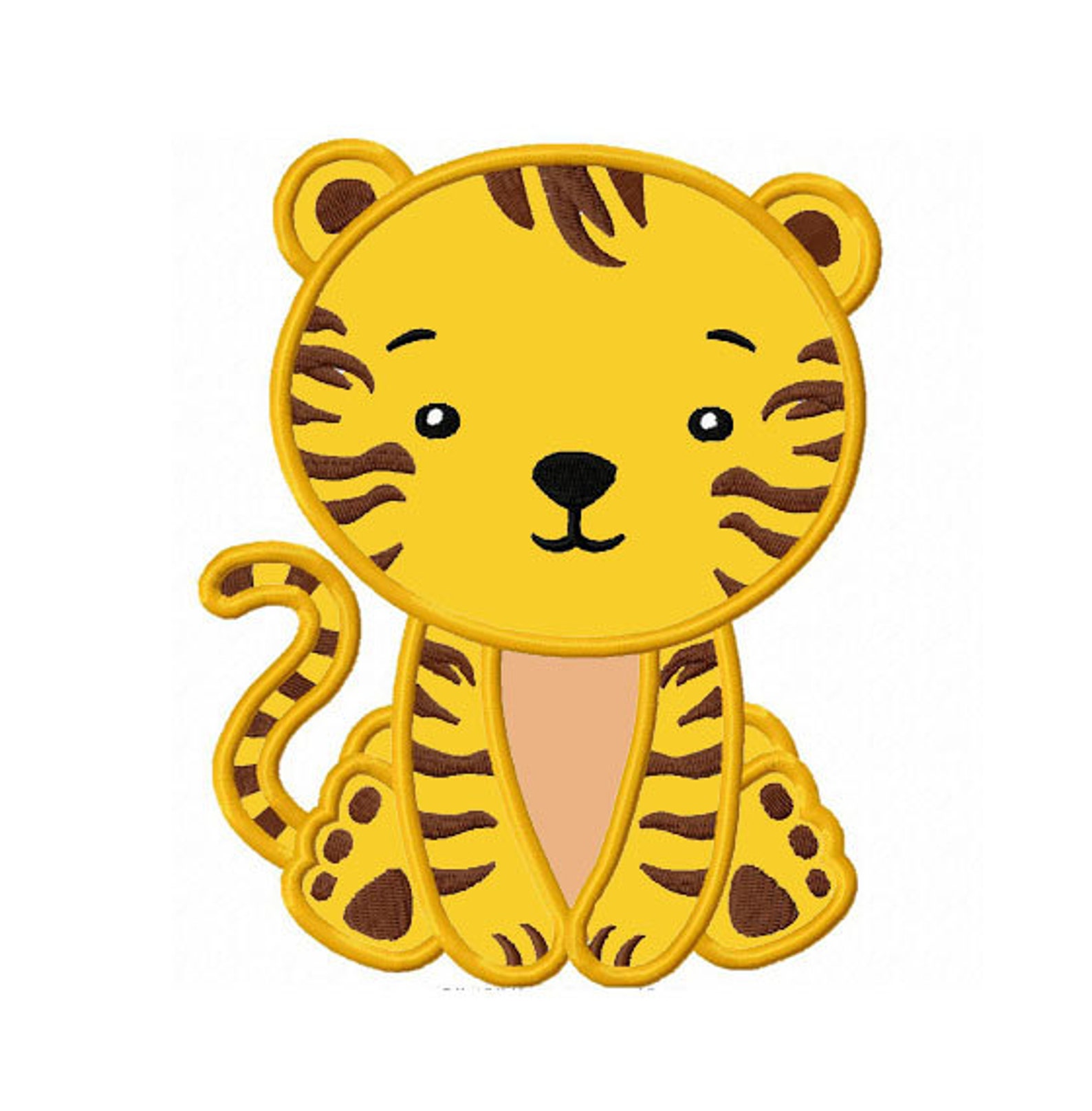 Tiger Baby Applique Machine Embroidery Design NO:0166 - Etsy