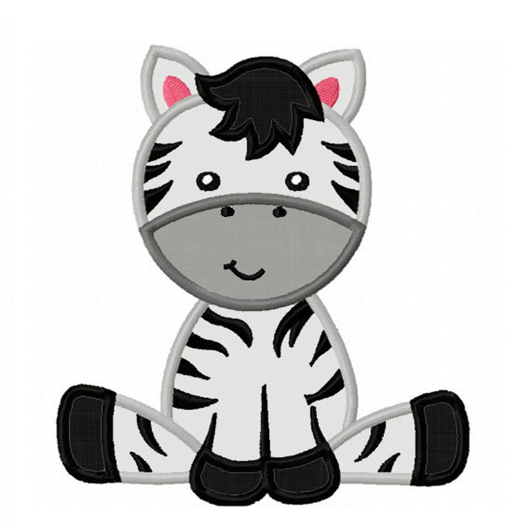 Baby Zebra Applique Machine Embroidery Design NO:0186 - Etsy