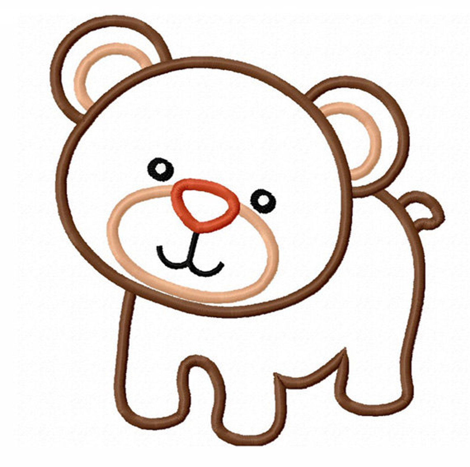 Bear Applique,bear Embroidery,machine Embroidery Design,instant ...