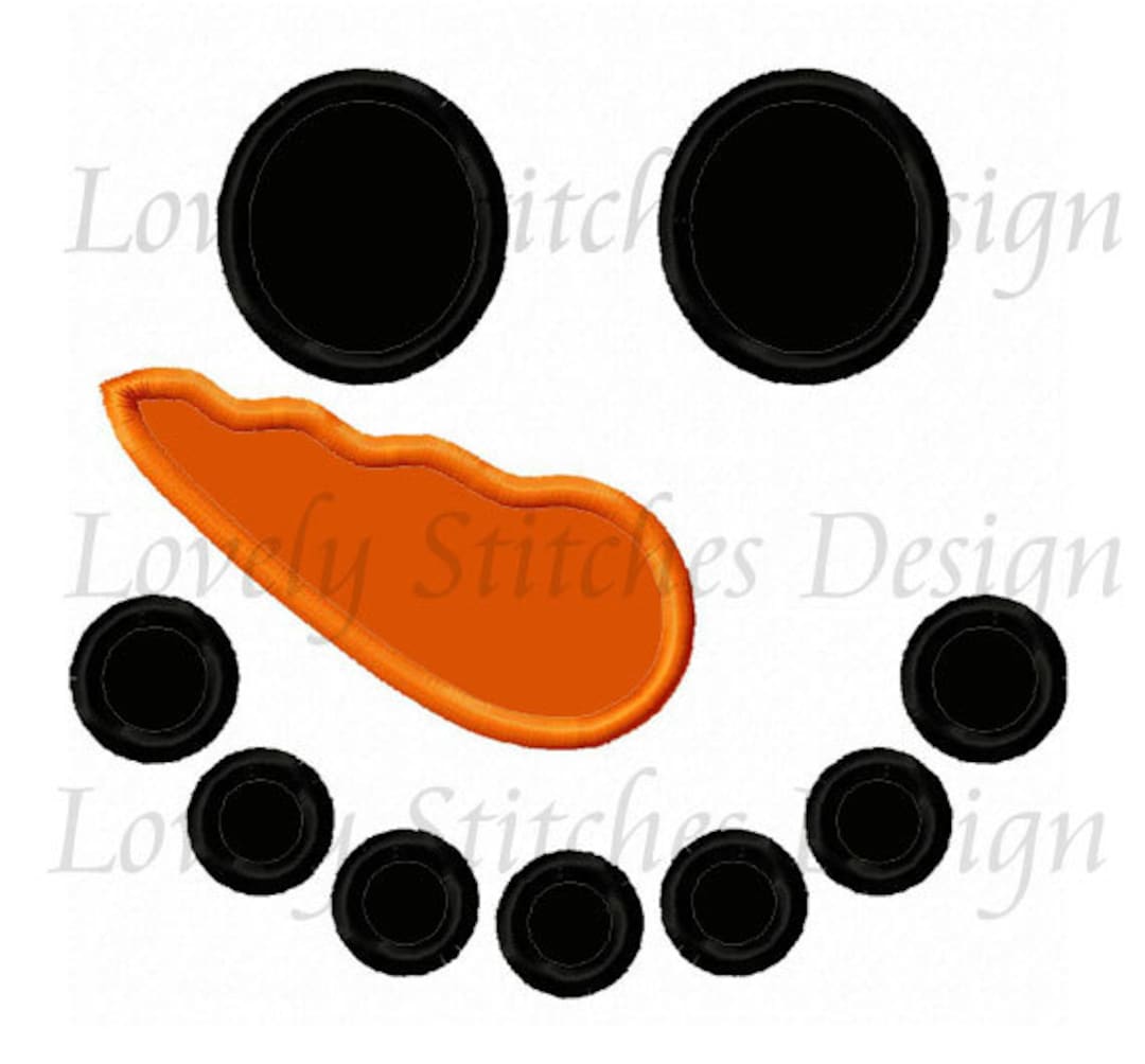 Christmas Snowman Face Applique Machine Embroidery Design NO:0577 - Etsy