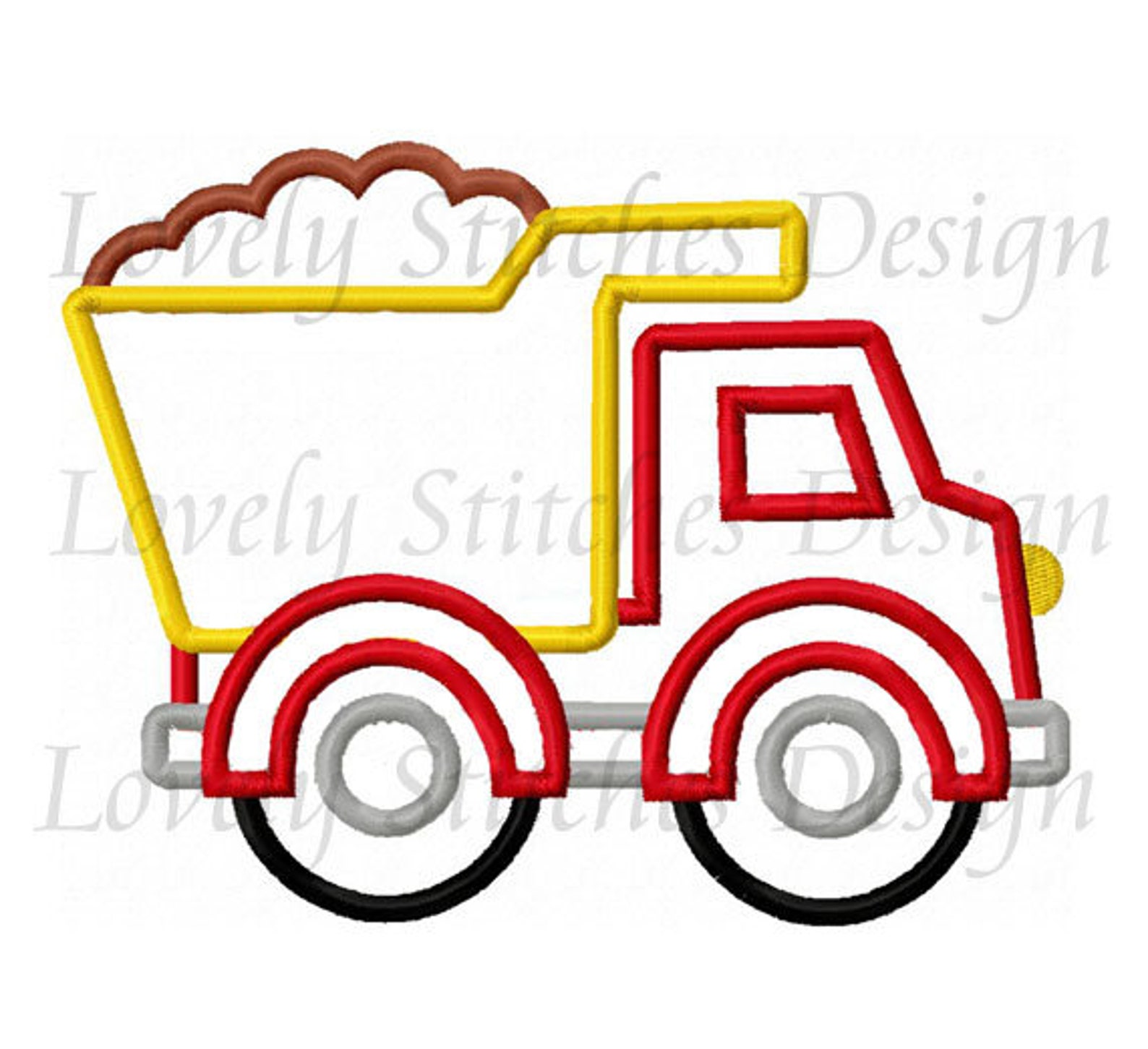 Truck Applique Machine Embroidery Design NO:0681 - Etsy