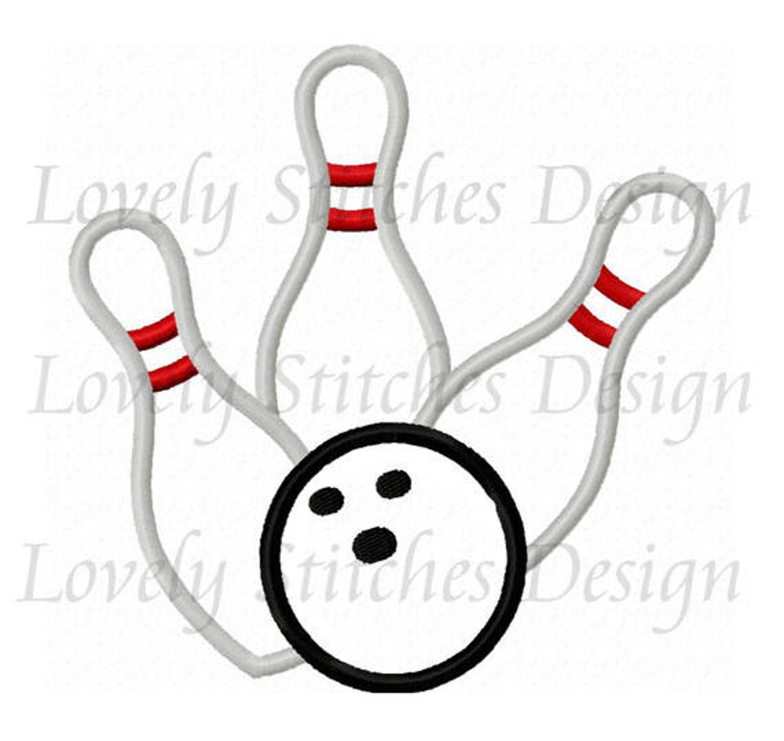 Bowling Ball Applique Machine Embroidery Design NO:0610 | Etsy
