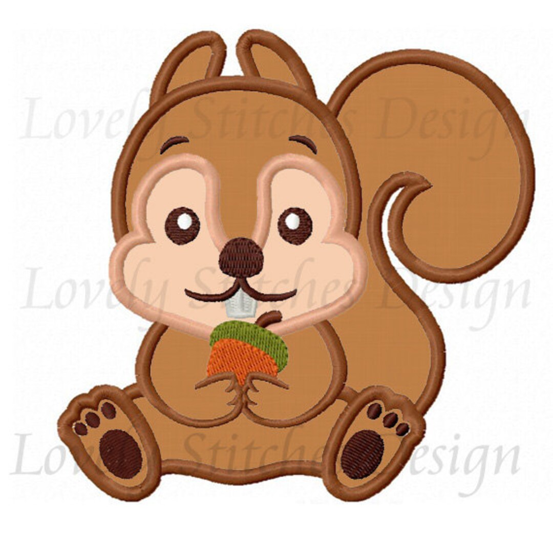 Squirrel Applique Machine Embroidery Design NO:0469 - Etsy