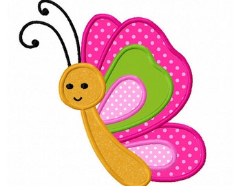 Spring Butterfly Applique Machine Embroidery Design NO:0024