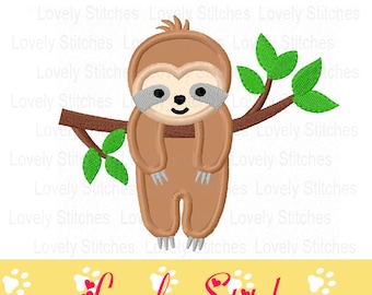 Sloth Embroidery Designbaby Sloth Appliquesloth Shirt - Etsy