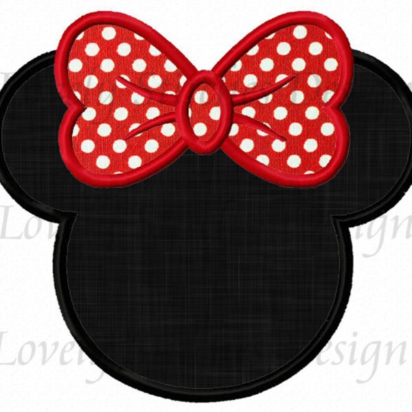 Minnie Head Applique - Etsy
