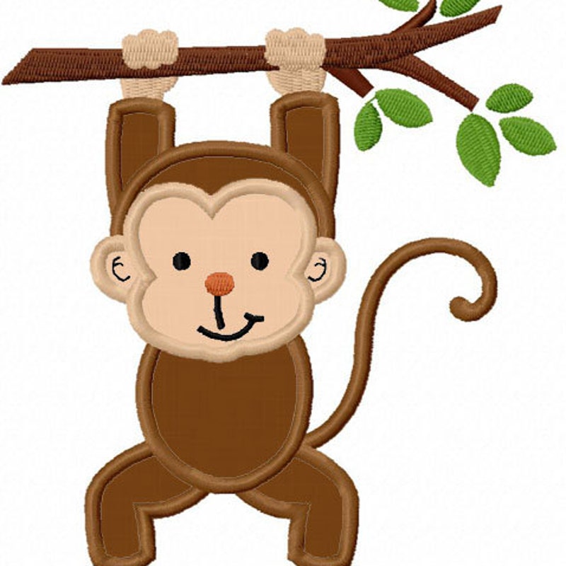 Monkey Embroidery - Etsy