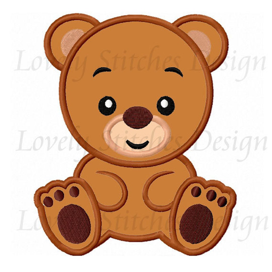 Baby Bear Applique Machine Embroidery Design NO:0510 - Etsy