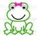 Girl Frog Applique Machine Embroidery Design NO:0595 - Etsy