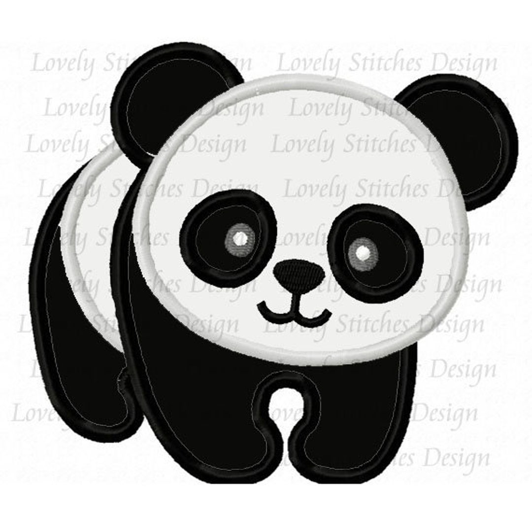 Panda Applique Machine Embroidery Design NO:2051 - Etsy