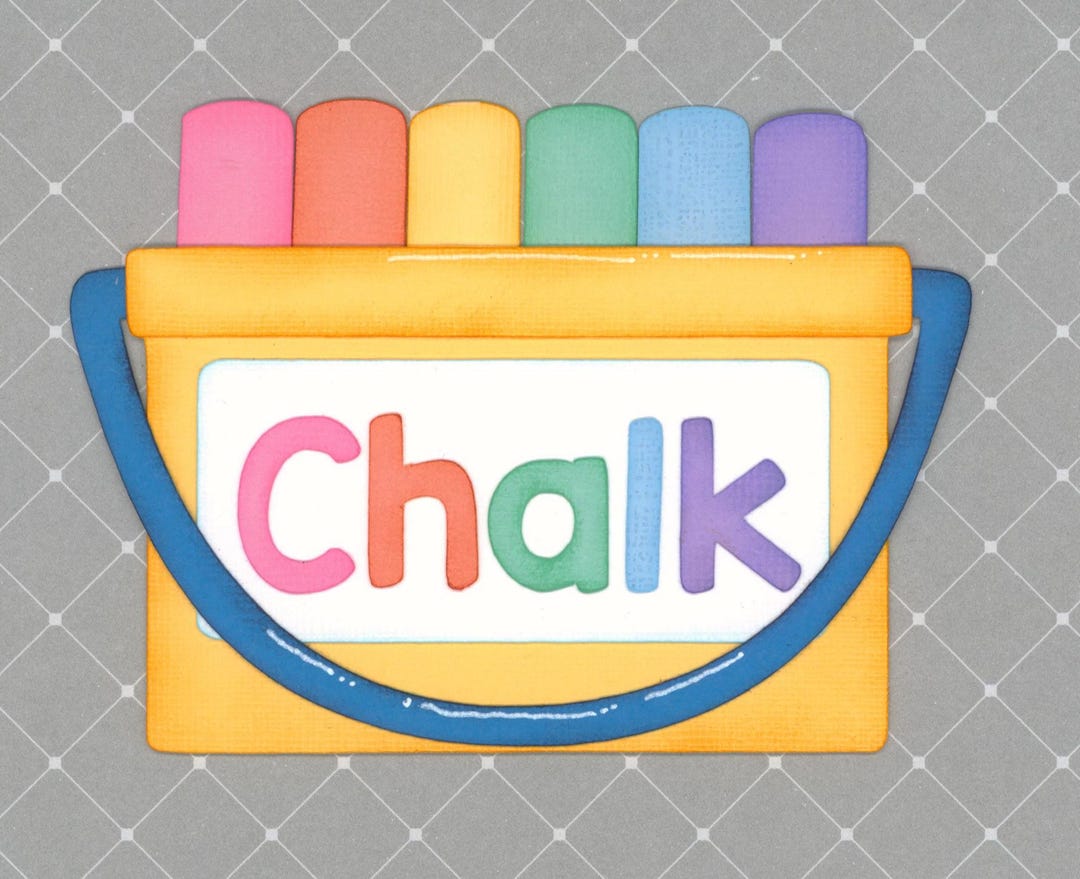 SIDEWALK CHALK TITLE. for Scrapbook Pages, Layouts, Cards. Handmade Die ...