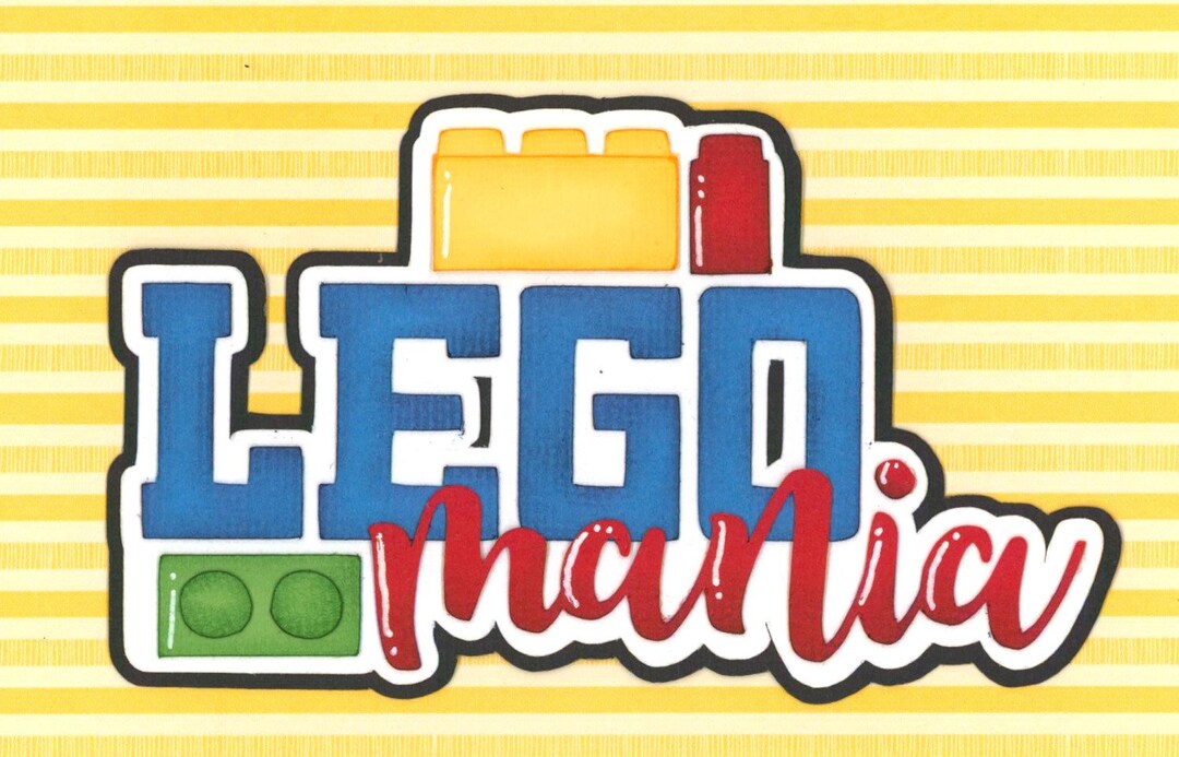 LEGO Mania TITLE Bright Colors, for Scrapbook Pages, Layout, Cards ...
