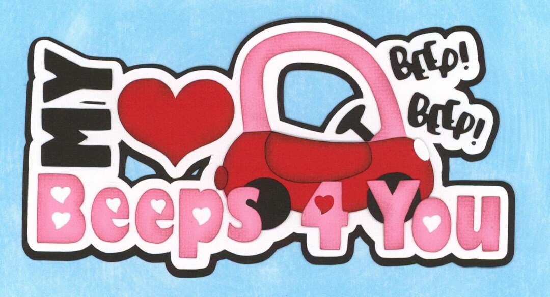 My HEART BEEPS for You Title in Pink for Valentines Day, Love, Child ...