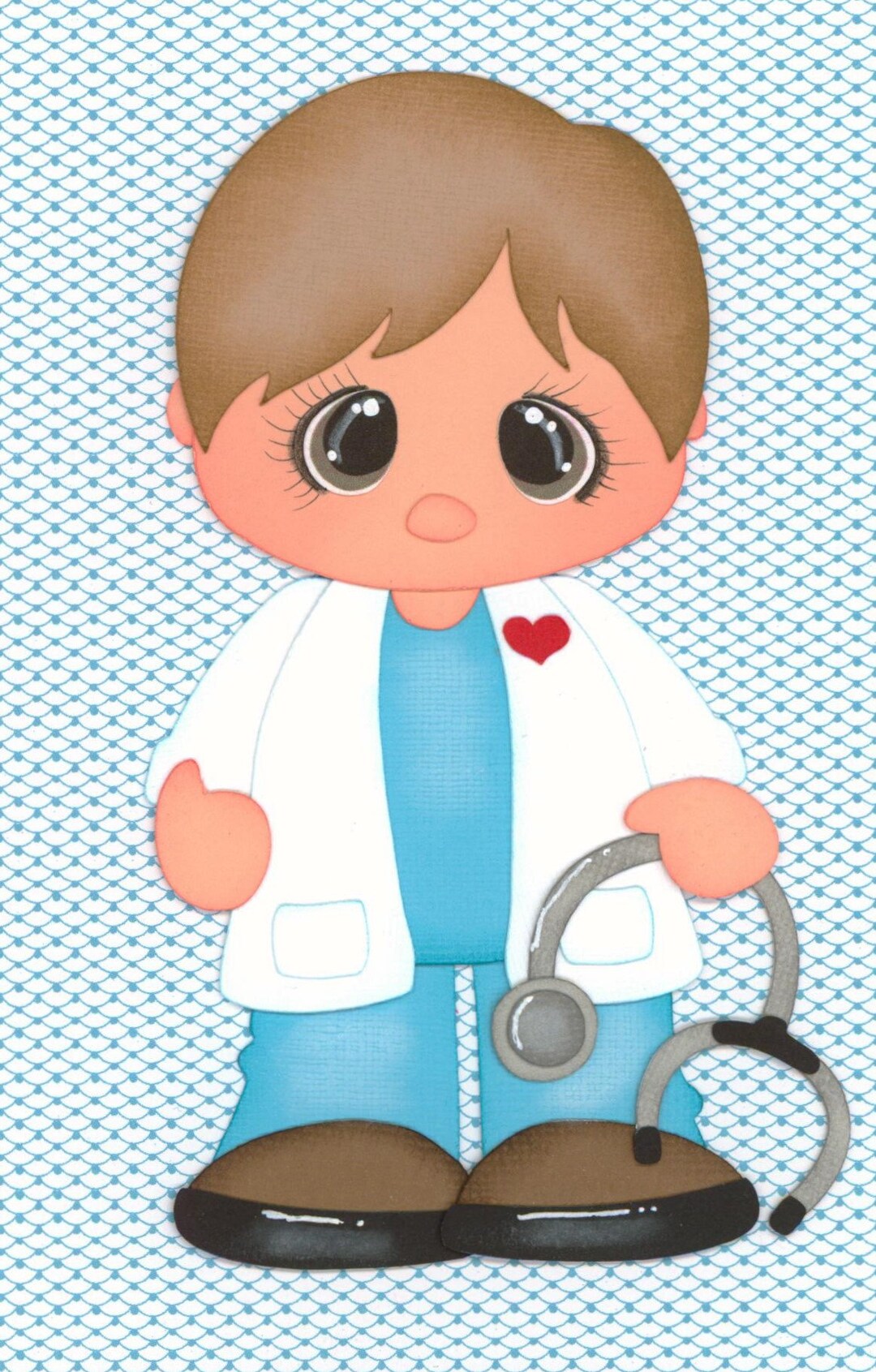 Doctor Boy: Medical Scrapbook Embellishment. Handmade Die Cut. Paper ...