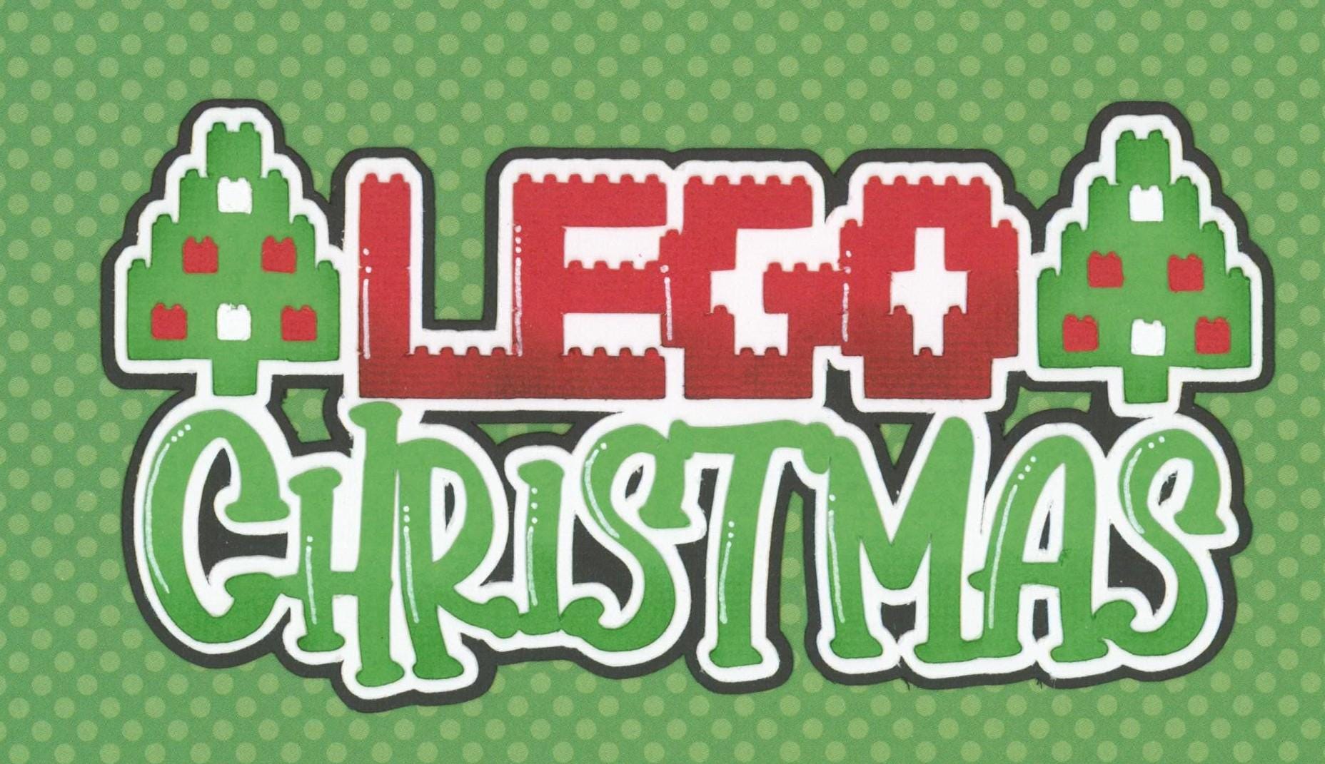 Building Bricks CHRISTMAS Title! Lego Scrapbook Embellishment. Handmade ...