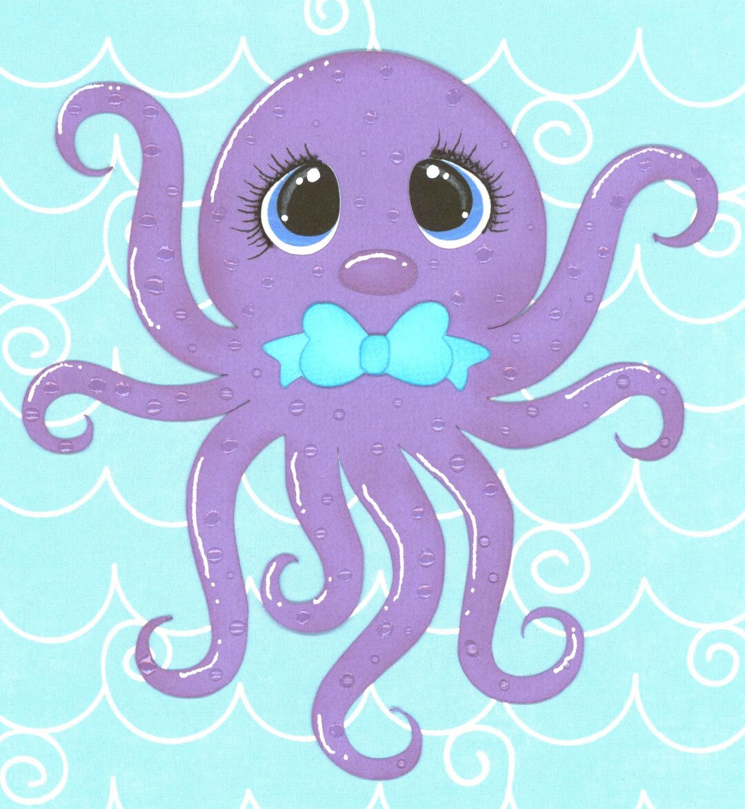 OCTOPUS for SEA, Ocean, AQUARIUM: Scrapbook Embellishment. Handmade Die ...