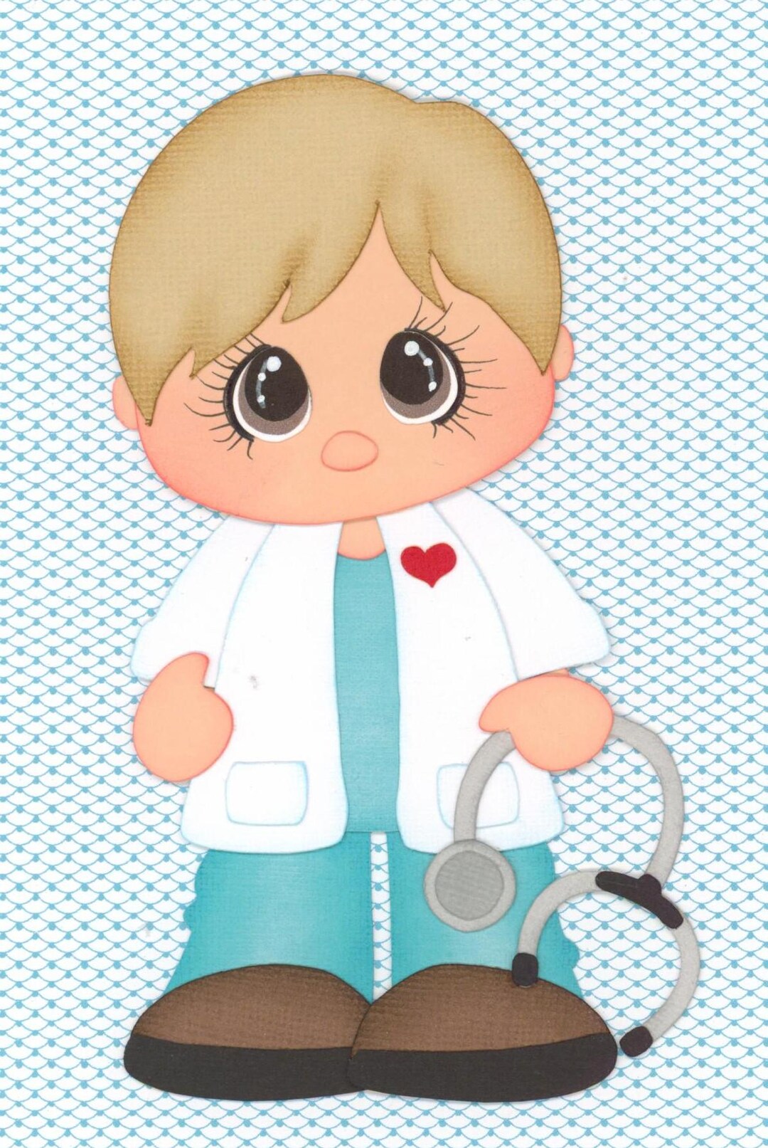 Doctor Boy: Medical Scrapbook Embellishment. Handmade Die Cut. Paper ...