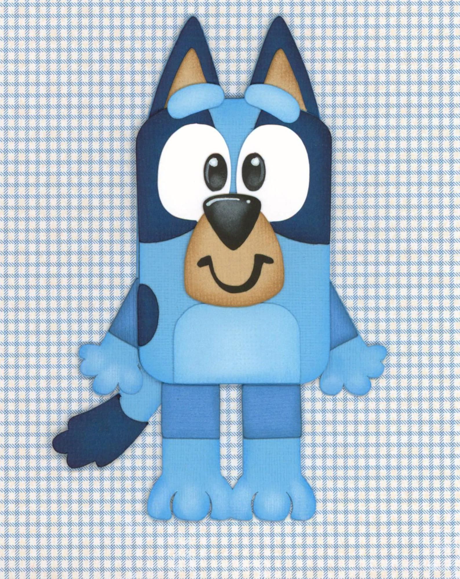 BLUEY CARTOON DOG. Paper Piecing for Scrapbooks, Pages, Cards. Premade ...