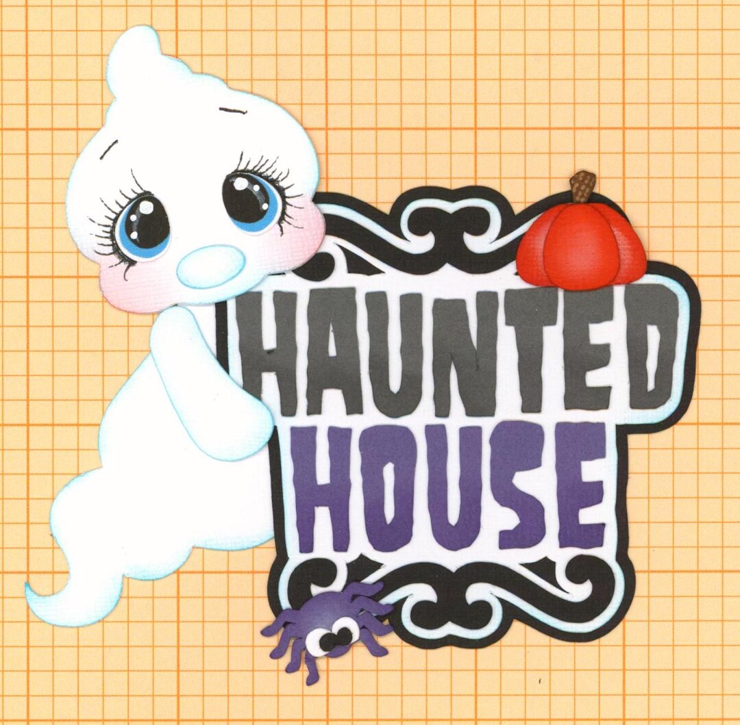 Halloween Haunted House Title: Scrapbook Embellishment. Handmade Die ...