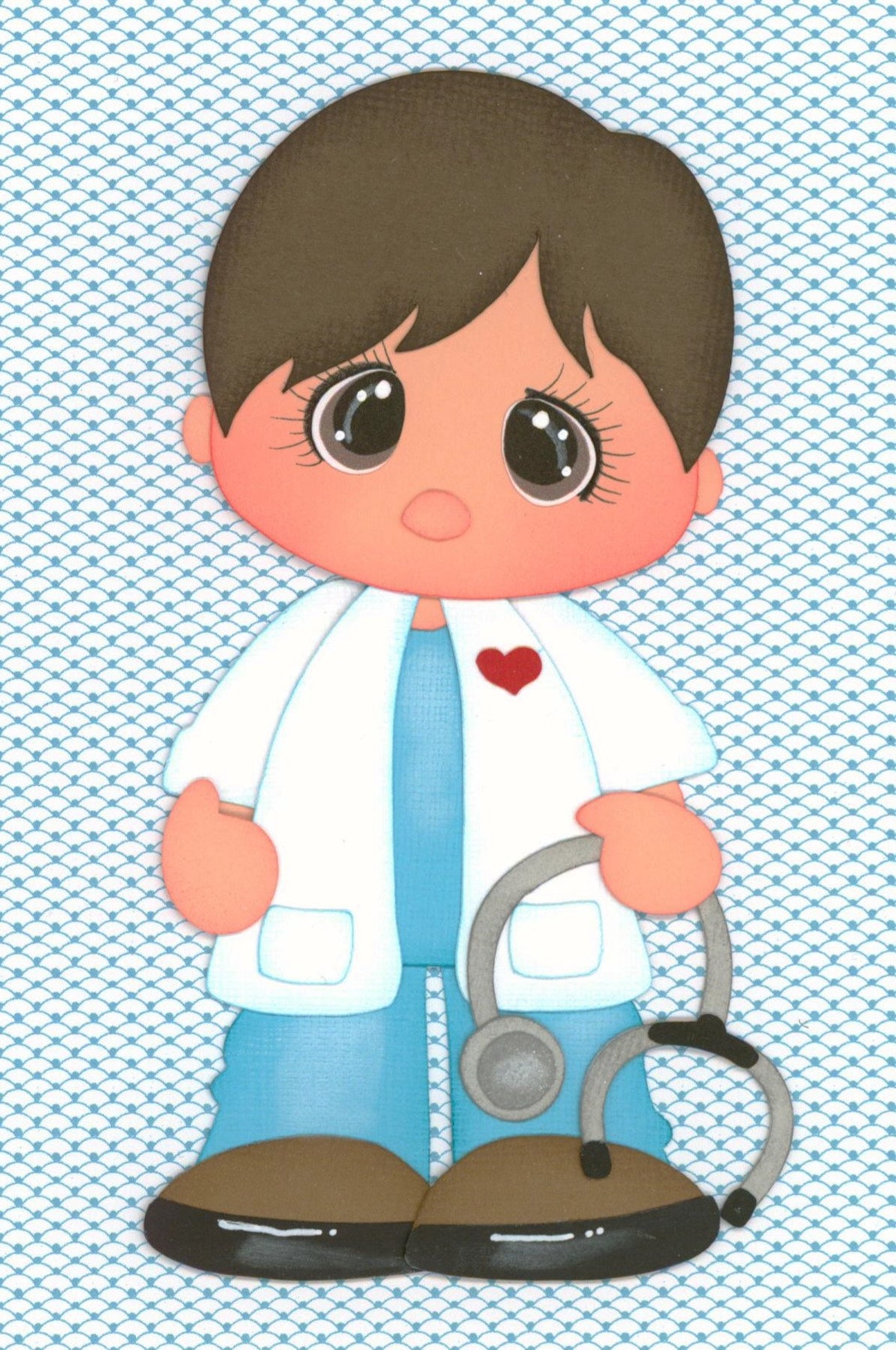 DOCTOR BOY for Medical Scrapbook Pages, Layouts, Cards. Premade 3D Die ...