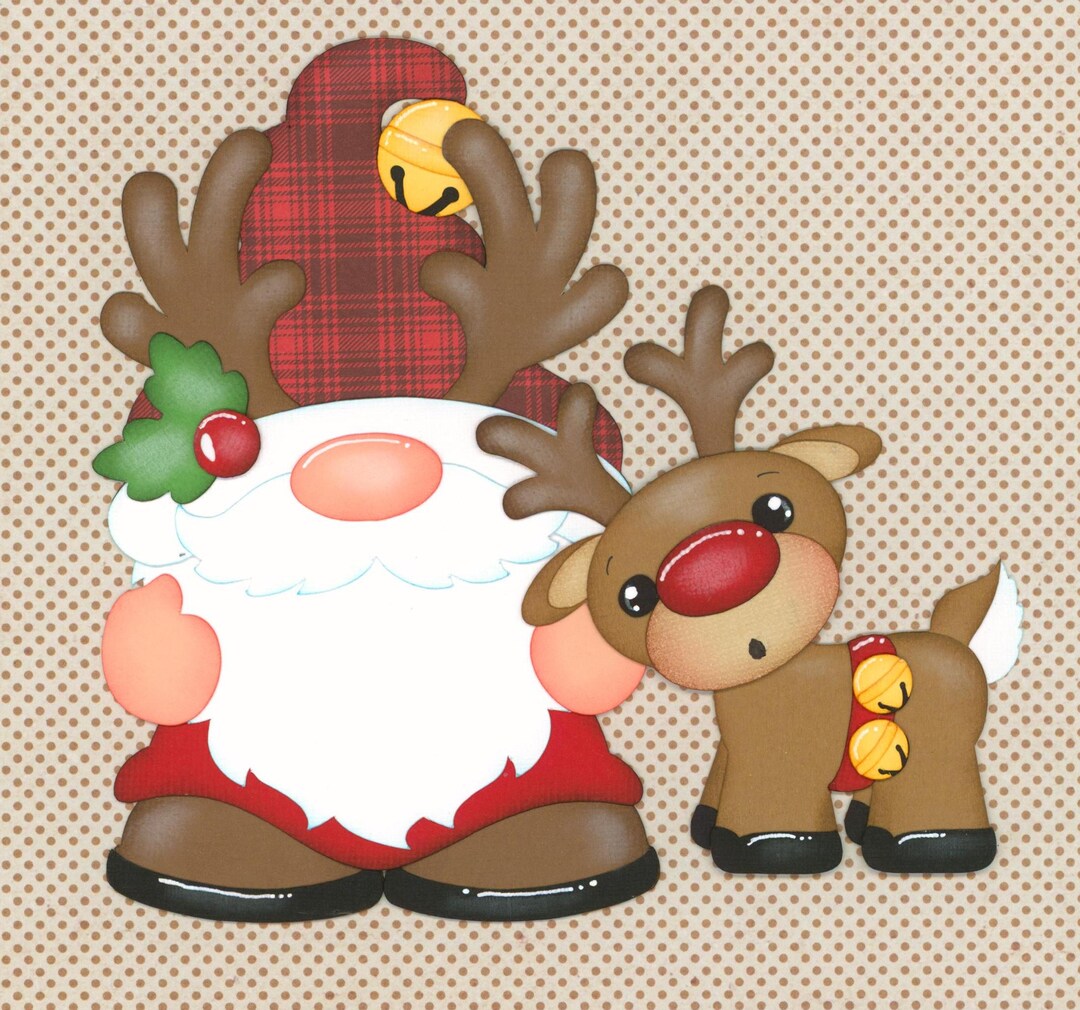 SANTA and RUDOLPH Reindeer Paper Piecing for Christmas Scrapbook Pages ...