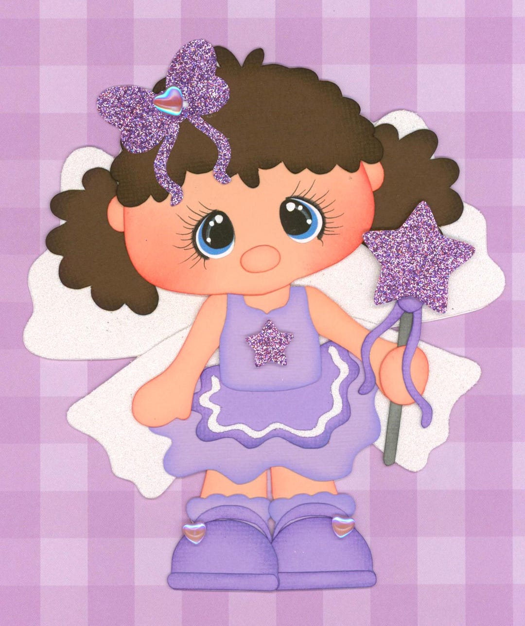 PURPLE FAIRY GIRL for Scrapbook Pages, Layouts, Cards. Shed Free ...