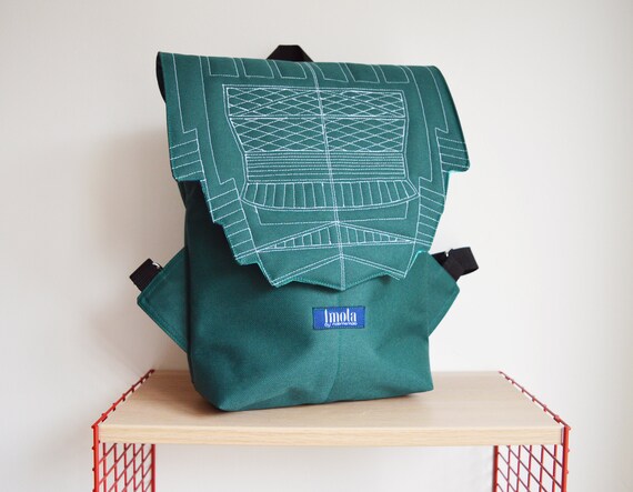 Backpack Green Hipster Backpack Rucksack Cycling Bag Everyday | Etsy