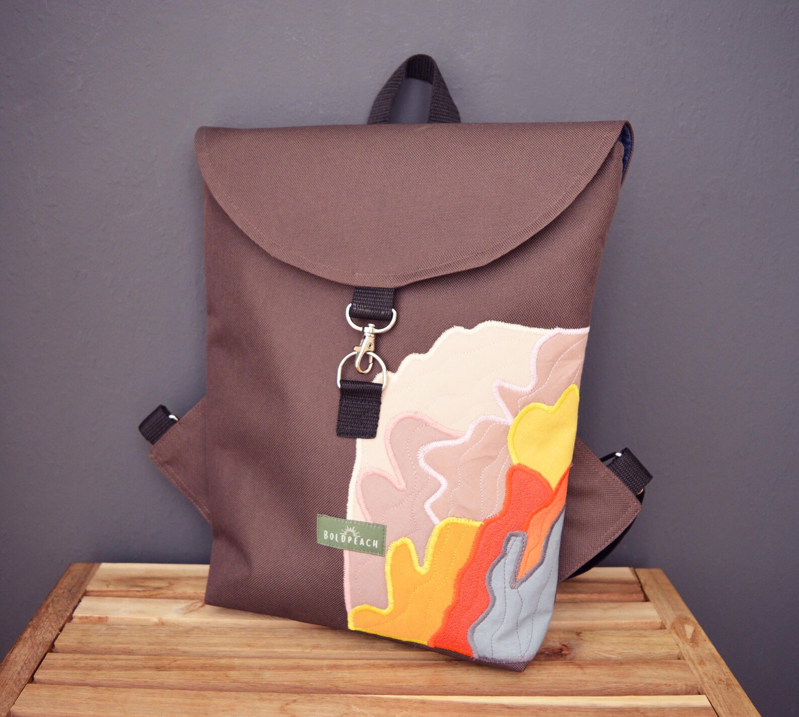 Backpack Brown Hipster Backpack Rucksack Cycling Bag Everyday Small ...