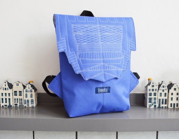 Backpack Purplish Blue Hipster Backpack Rucksack Cycling Bag - Etsy