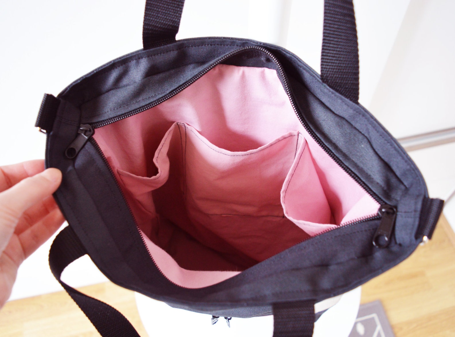 Large Fold Over Canvas Tote Bag Shopping Bag Casual Fold Over | Etsy