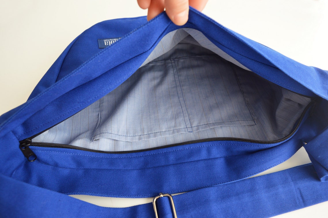 Messenger Bag Blue Crossbody Bag Bike Messenger Bag Canvas Bag Shoulder ...