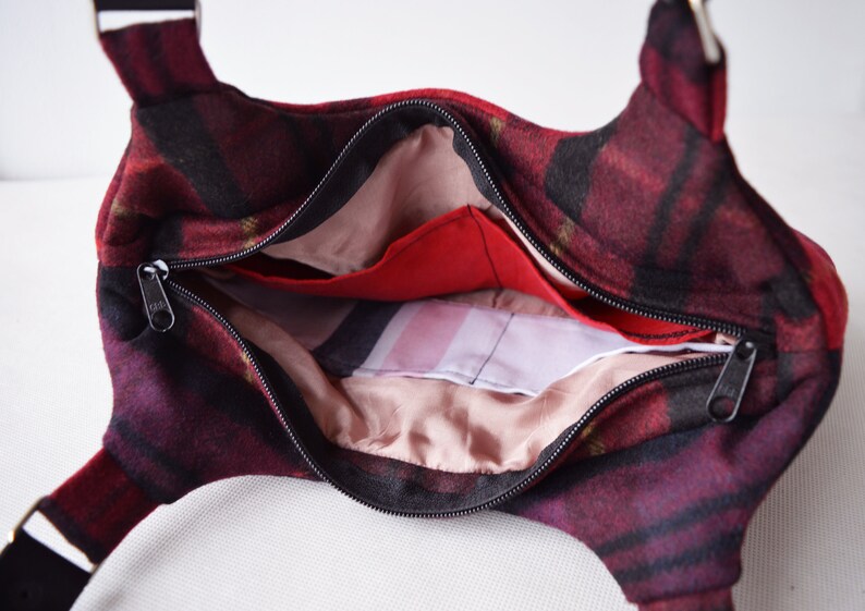 Plaid Purse Simple Minimalist Medium Purse Handbag Shoulder - Etsy