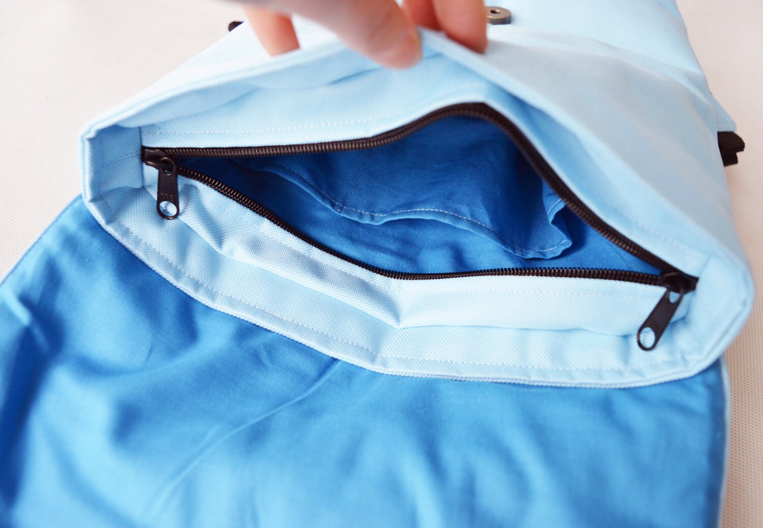 Backpack Light Blue Hipster Backpack Rucksack Cycling Bag Everyday ...