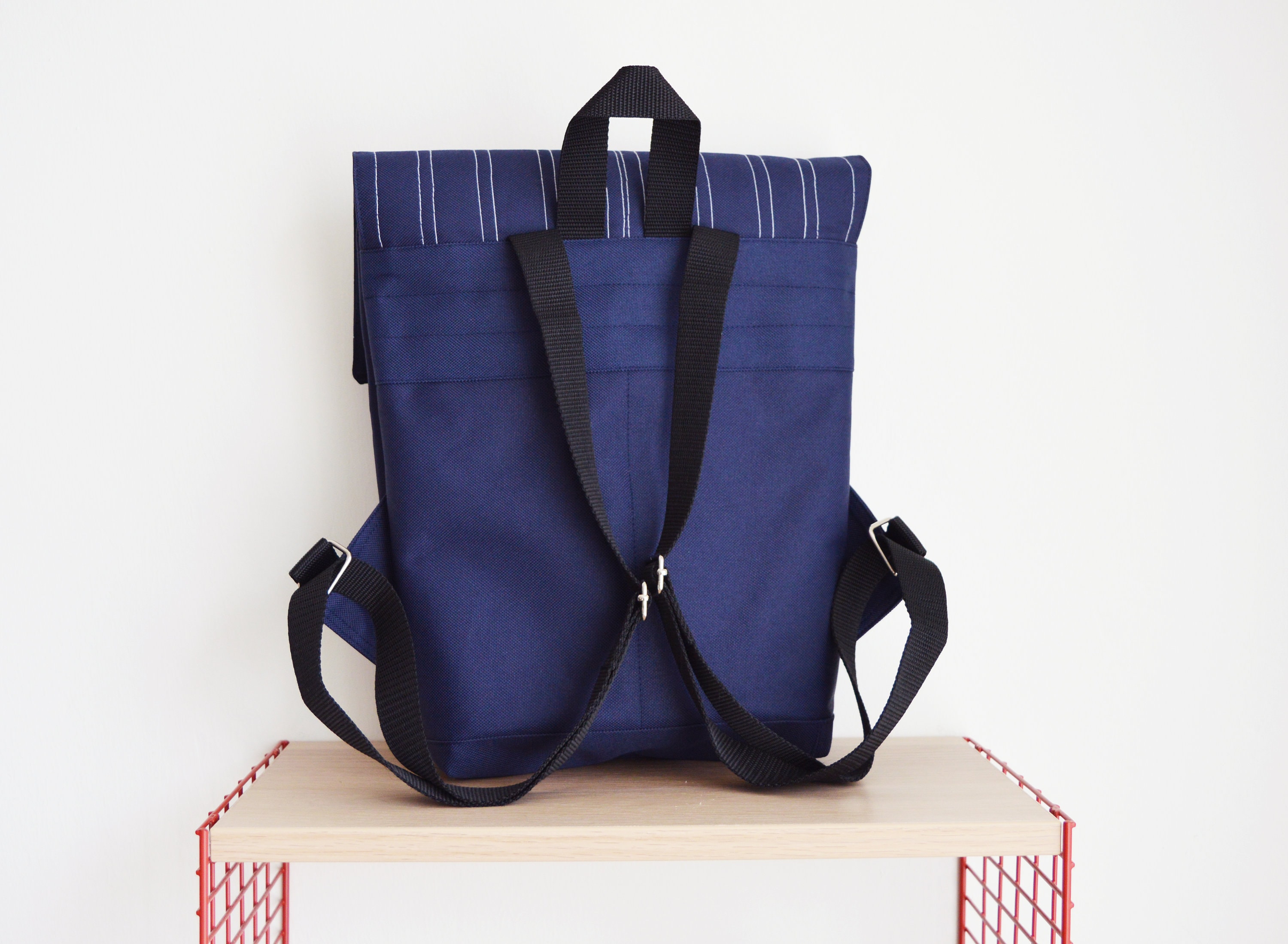 Backpack Dark Blue Hipster Backpack Rucksack Cycling Bag - Etsy