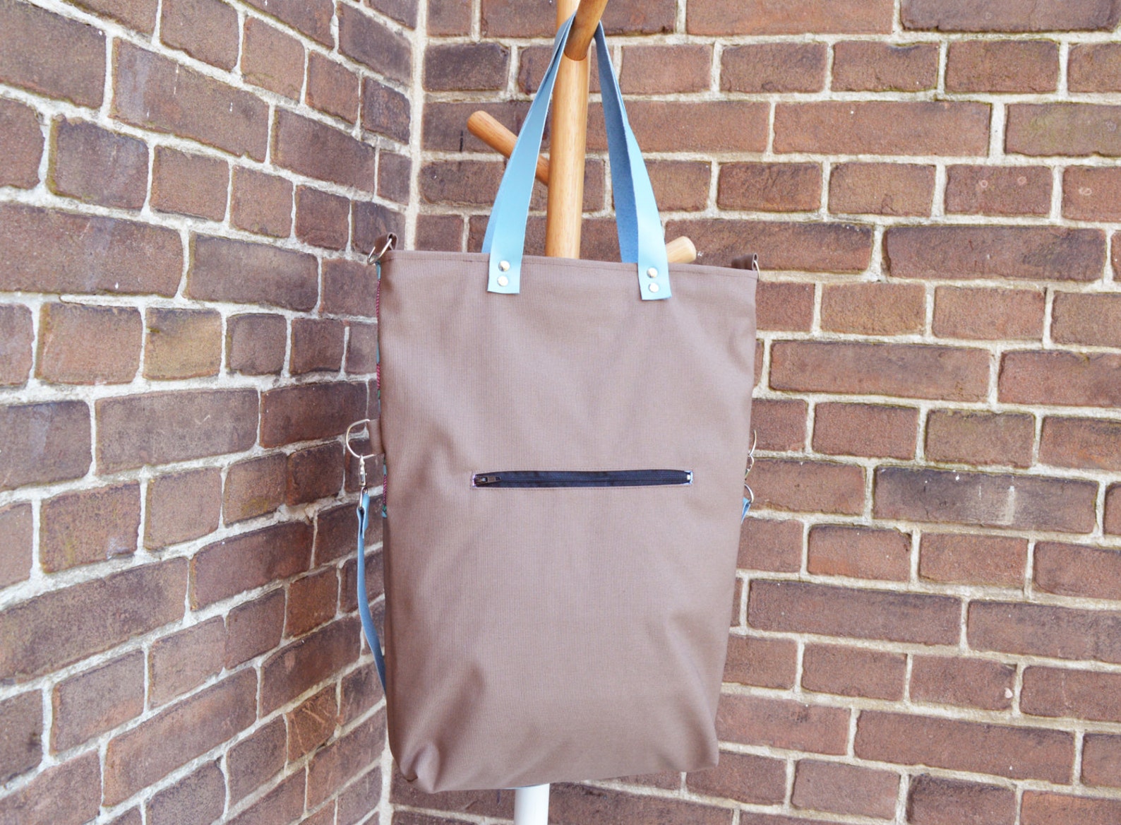 Large Fold Over Canvas Tote Bag Shopping Bag Casual Fold Over Tote ...