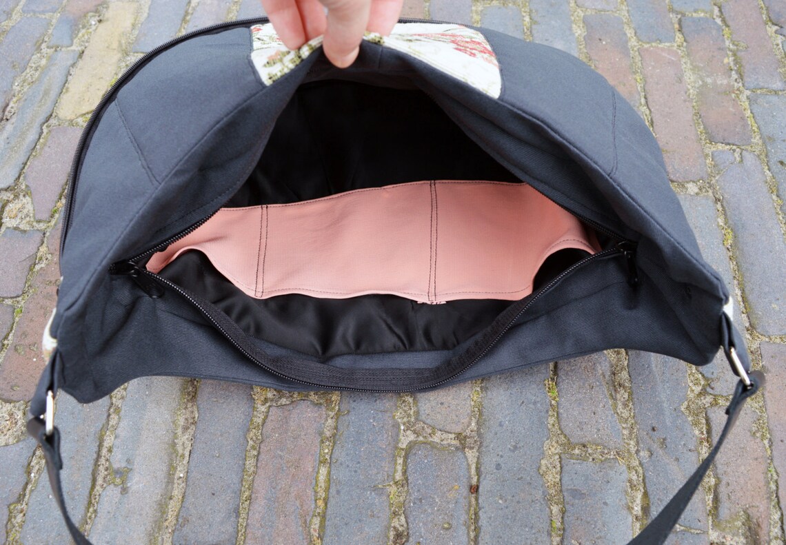 Brocade Purse Simple Expandable Large Purse Handbag Shoulder Bag Canvas ...