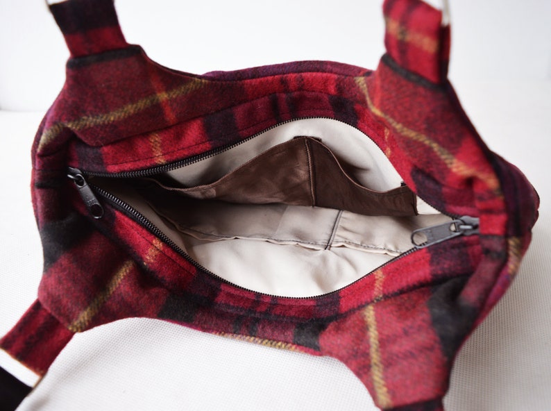 Plaid Purse Simple Minimalist Medium Purse Handbag Shoulder - Etsy