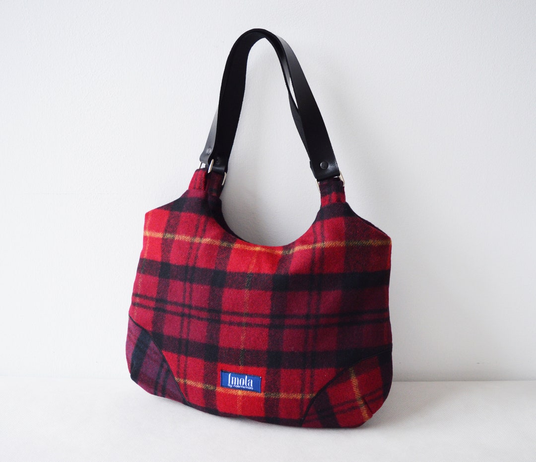 Plaid Purse Simple Minimalist Medium Purse Handbag Shoulder - Etsy
