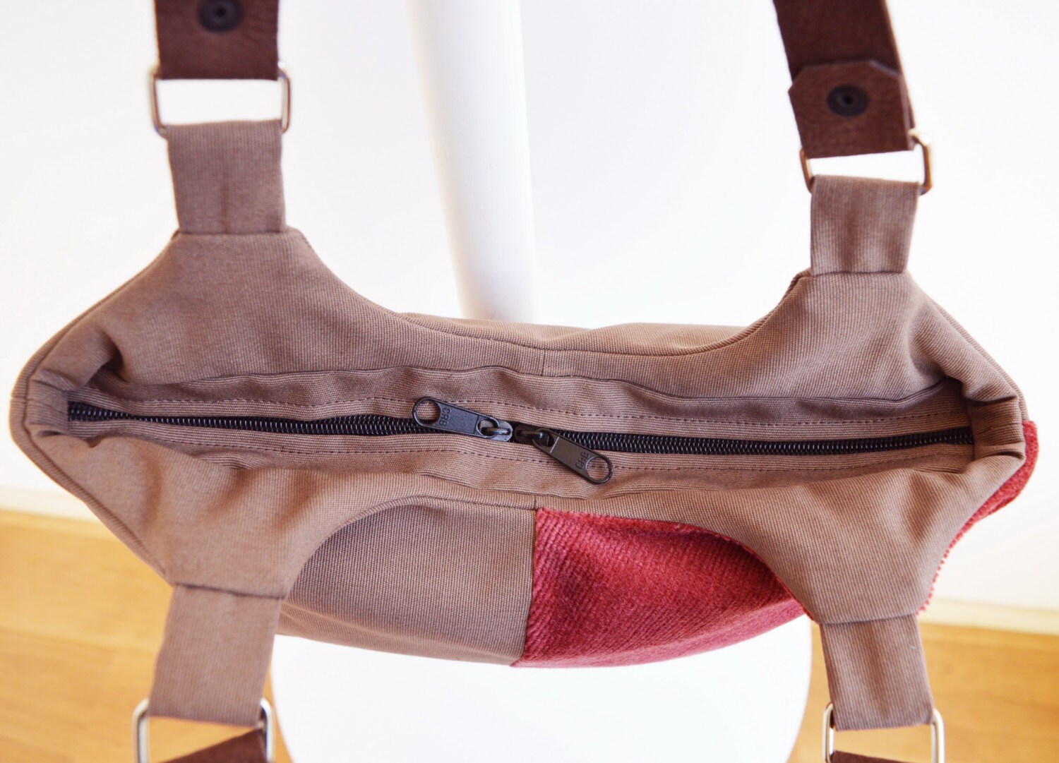 Brown Purse Simple Minimalist Medium Purse Handbag Shoulder Bag Canvas ...