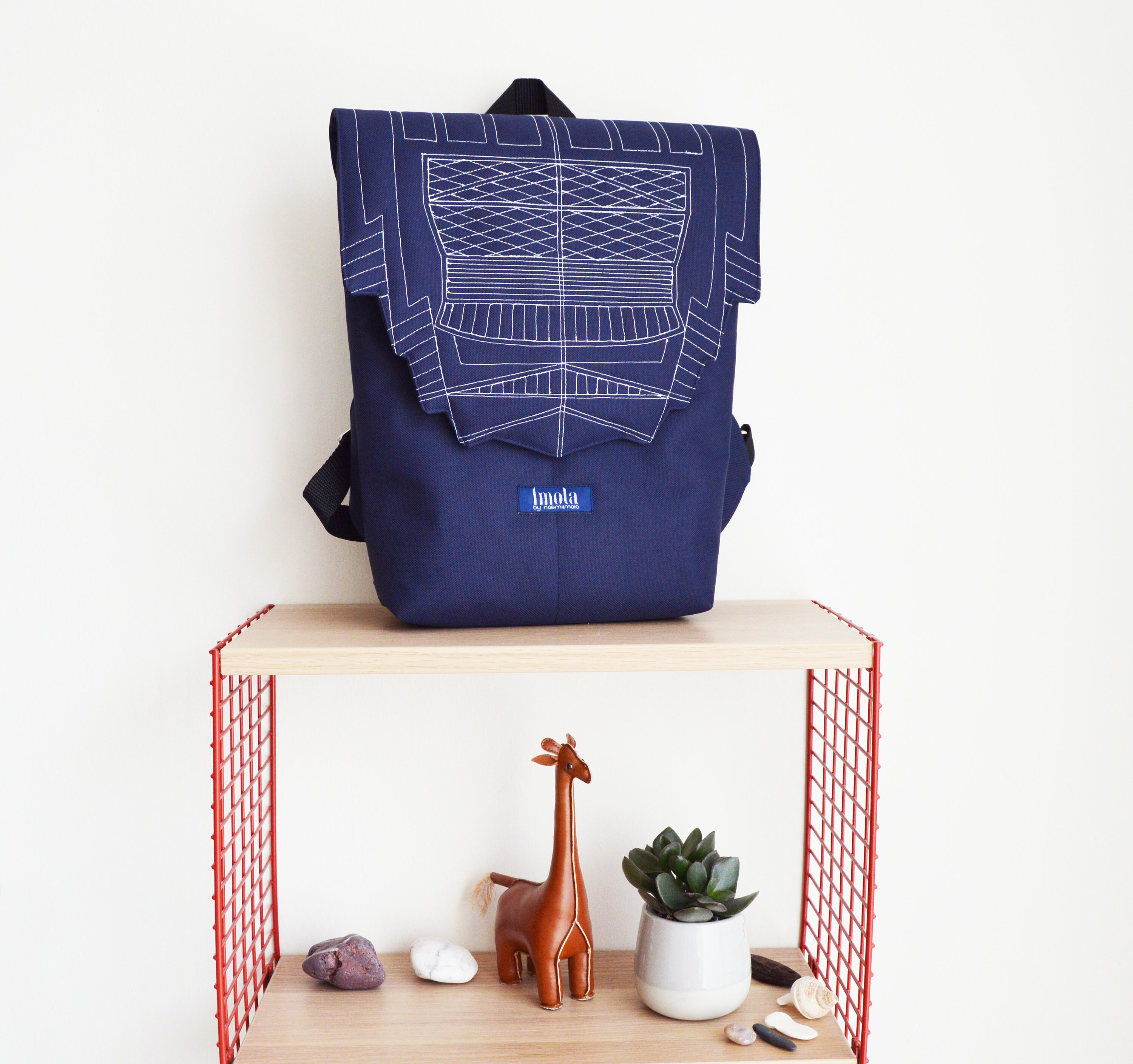 Backpack Dark Blue Hipster Backpack Rucksack Cycling Bag - Etsy