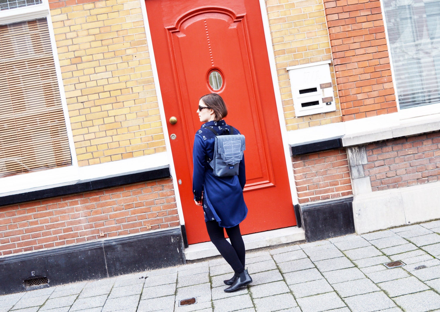 Backpack Light Blue Hipster Backpack Rucksack Cycling Bag Everyday ...